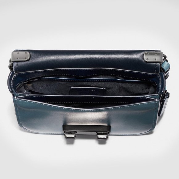 Coach | Bags | Coach 35 Swagger Shoulder Bag Hearts Applique Blue ...